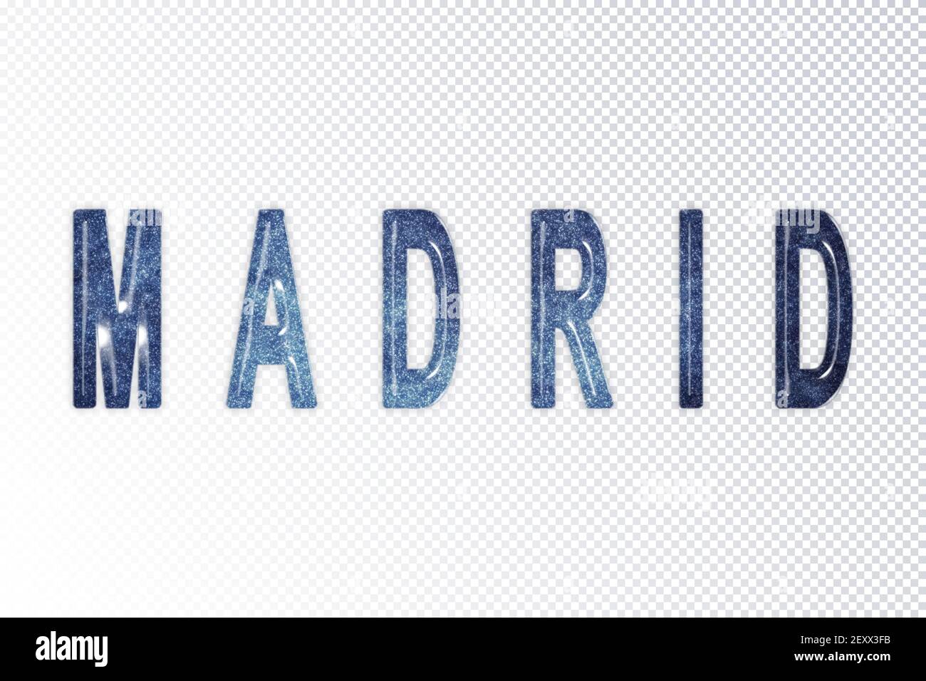 Madrid lettering, Madrid milky way letters, transparent background ...