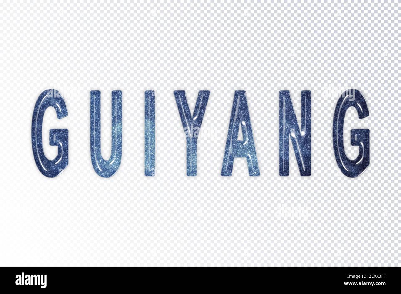 Guiyang lettering, Guiyang milky way letters, transparent background ...