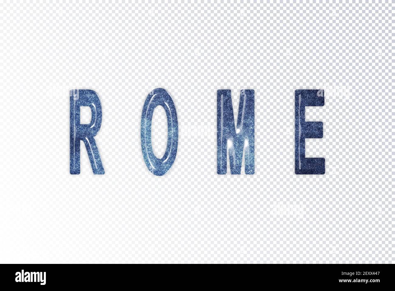 Rome lettering, Rome milky way letters, transparent background ...