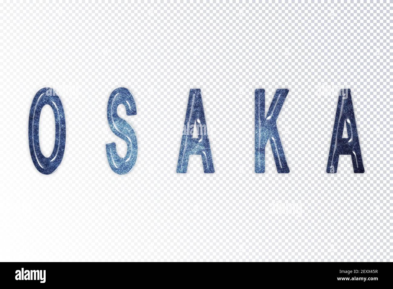 Osaka lettering, Osaka milky way letters, transparent background ...