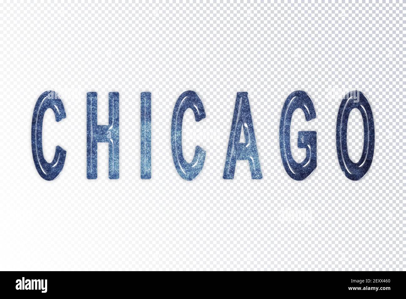 Chicago lettering, Chicago milky way letters, transparent background ...