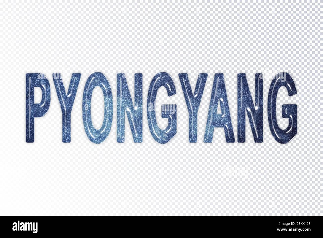 Pyongyang lettering, Pyongyang milky way letters, transparent ...