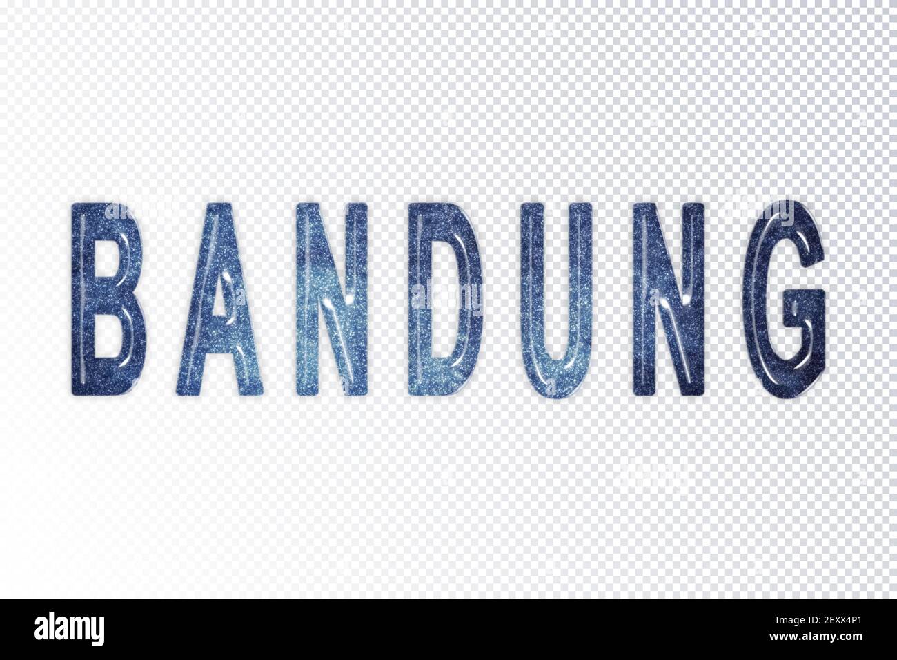 Bandung lettering, Bandung milky way letters, transparent background ...
