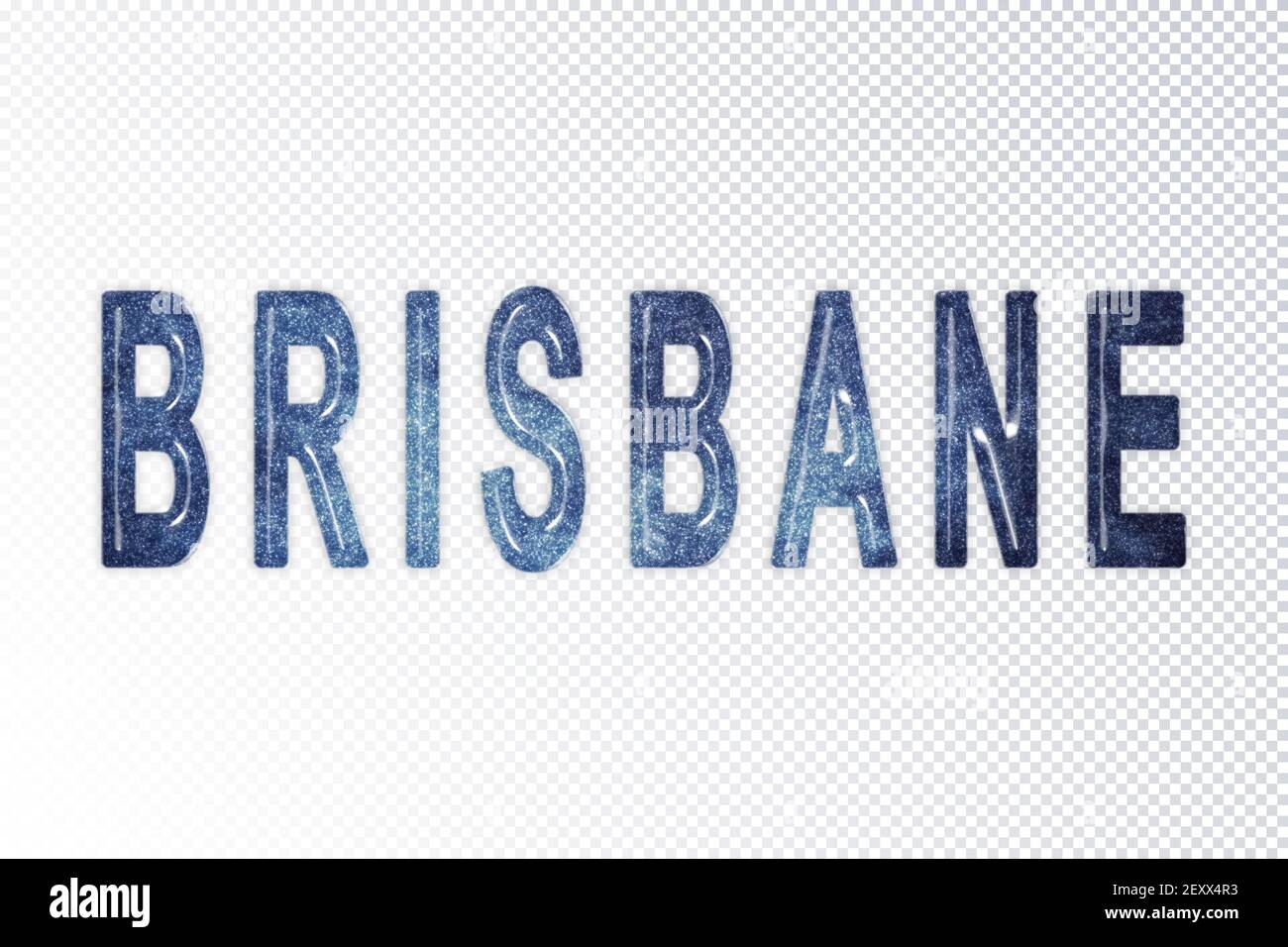 Brisbane lettering, Brisbane milky way letters, transparent background ...