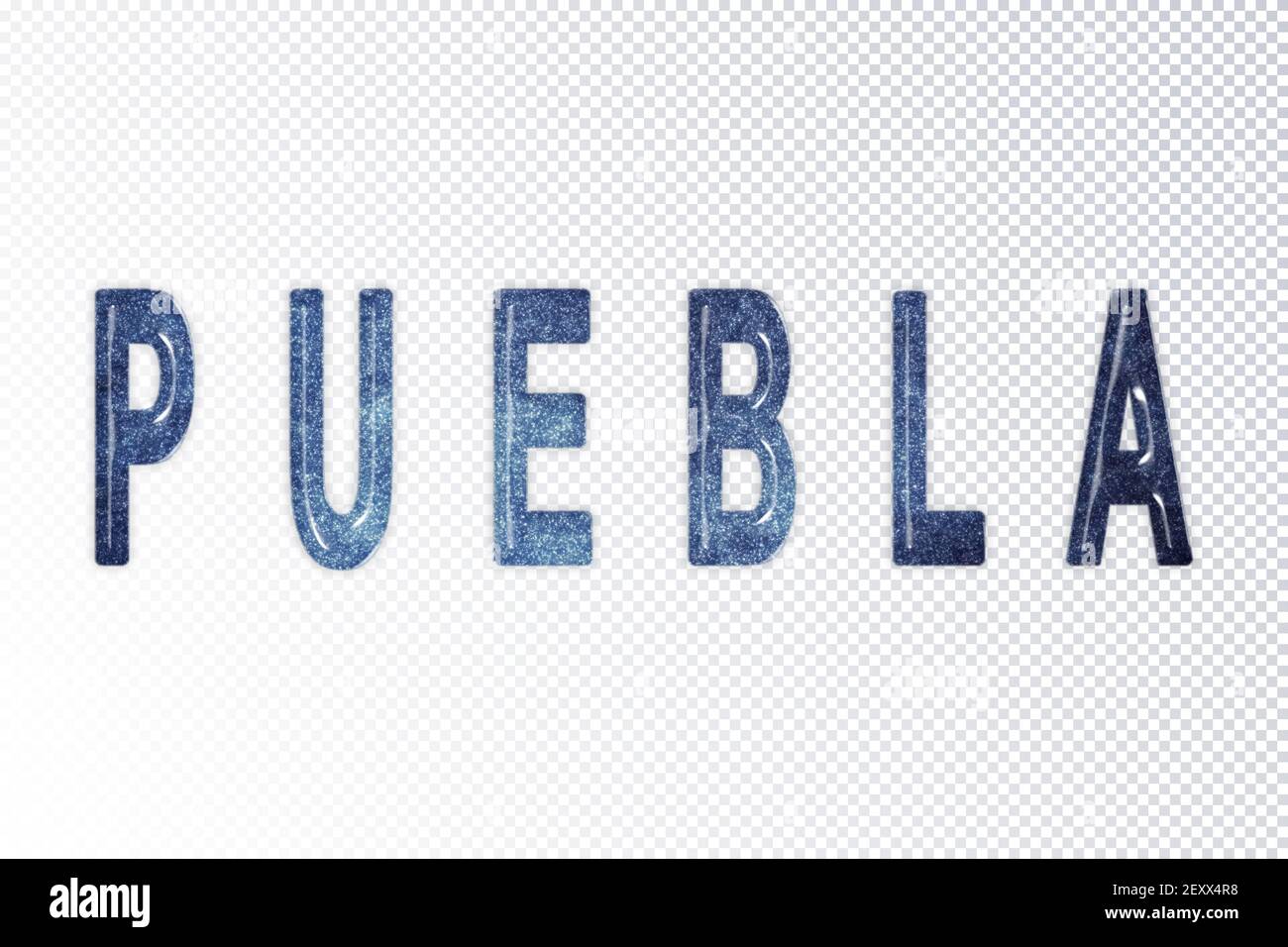 Puebla lettering, Puebla milky way letters, transparent background ...