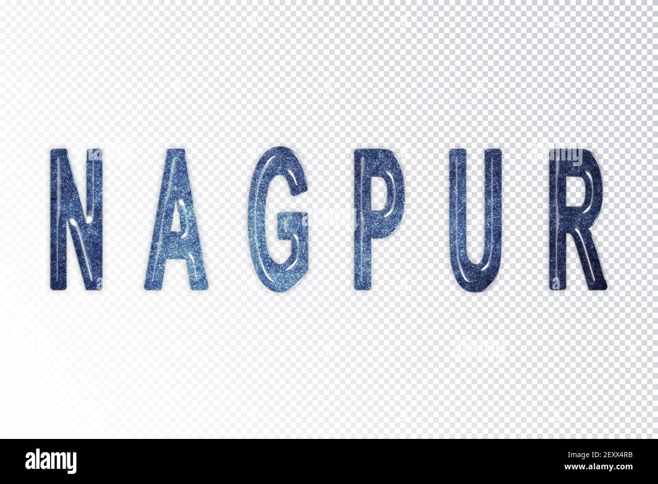 Nagpur lettering, Nagpur milky way letters, transparent background ...