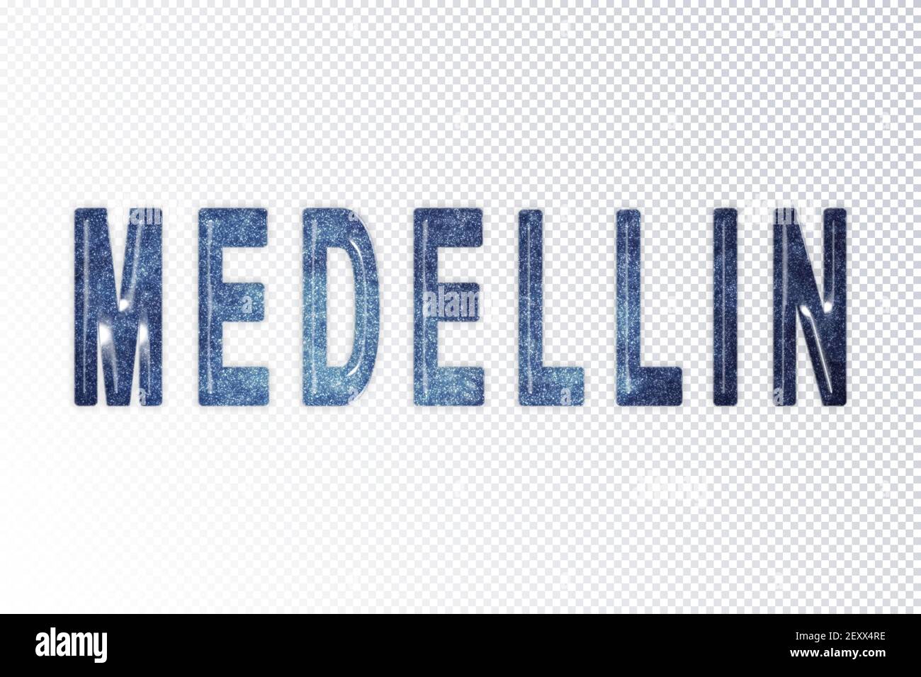 Medellin lettering, Medellin milky way letters, transparent background ...