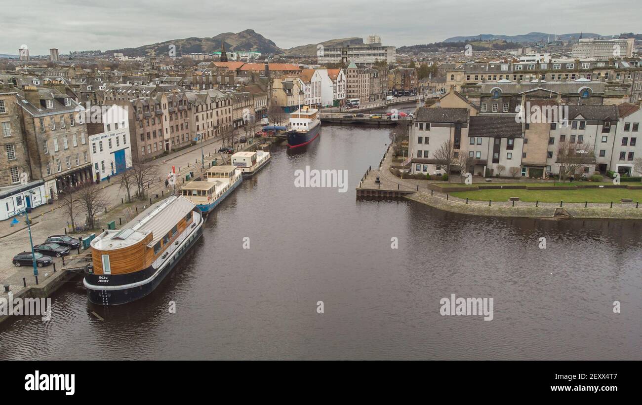 Aerial edinburgh the shore hi-res stock photography and images - Alamy