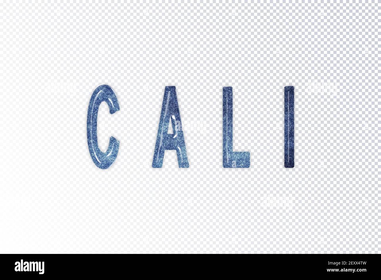 Cali lettering, Cali milky way letters, transparent background ...
