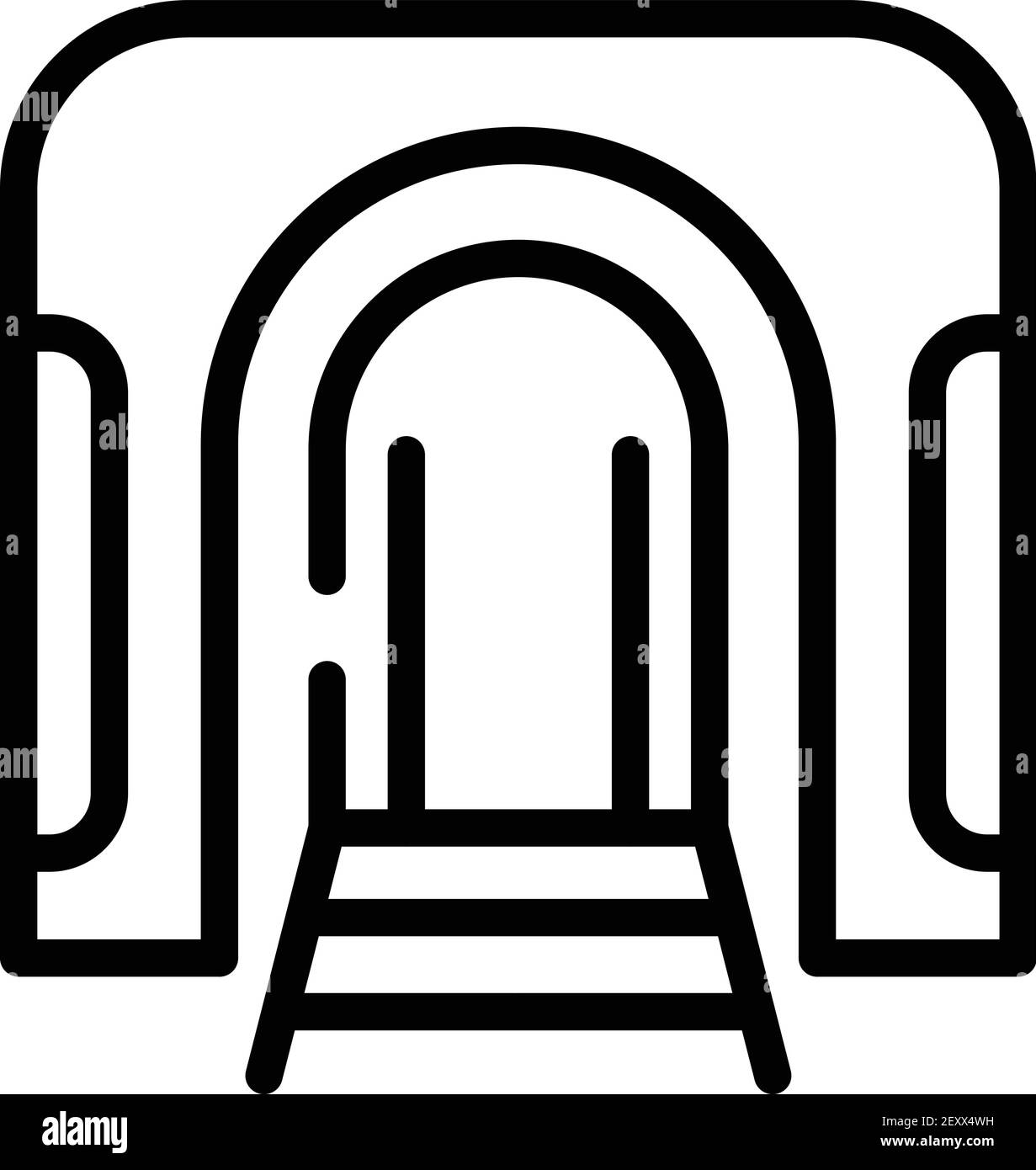 Train tunnel icon. Outline train tunnel vector icon for web design ...