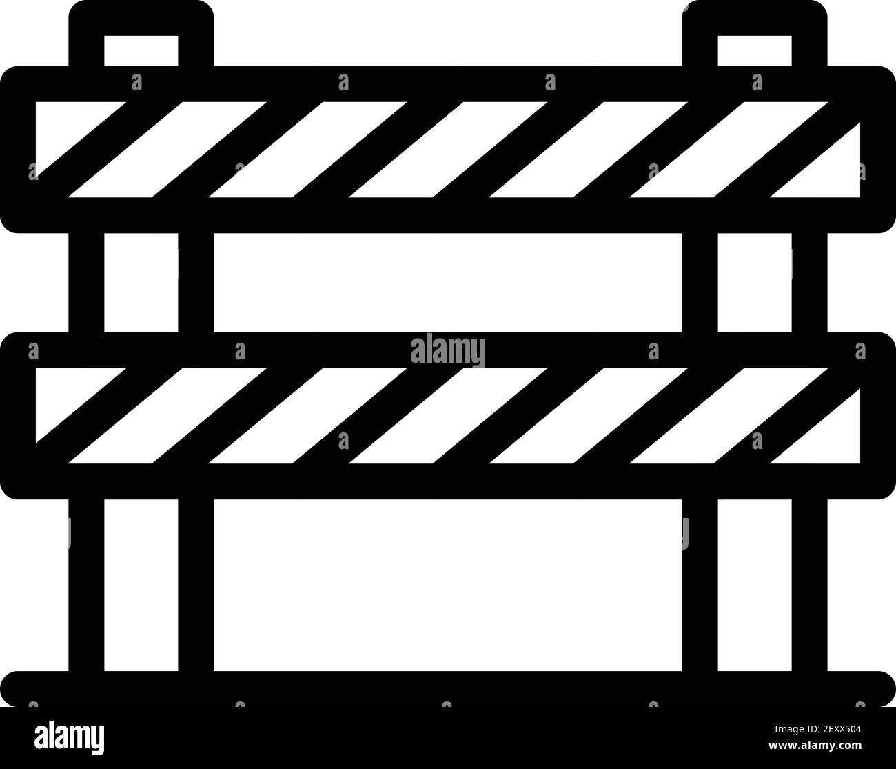 Roadblock icon. Outline roadblock vector icon for web design isolated ...