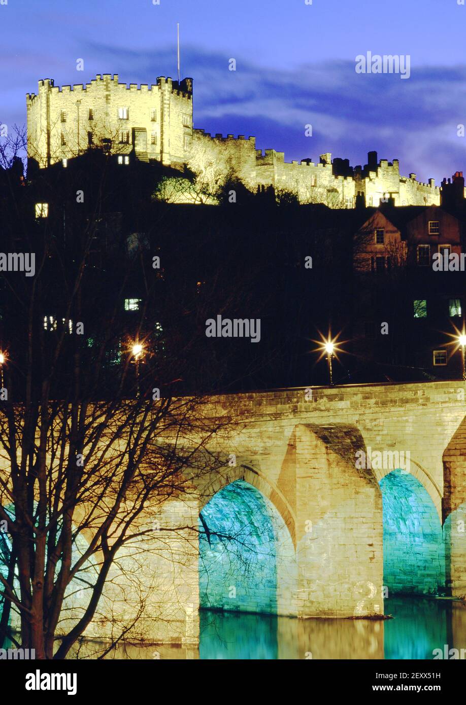Durham Castle and Elvet Bridge, Durham, england Stock Photo - Alamy