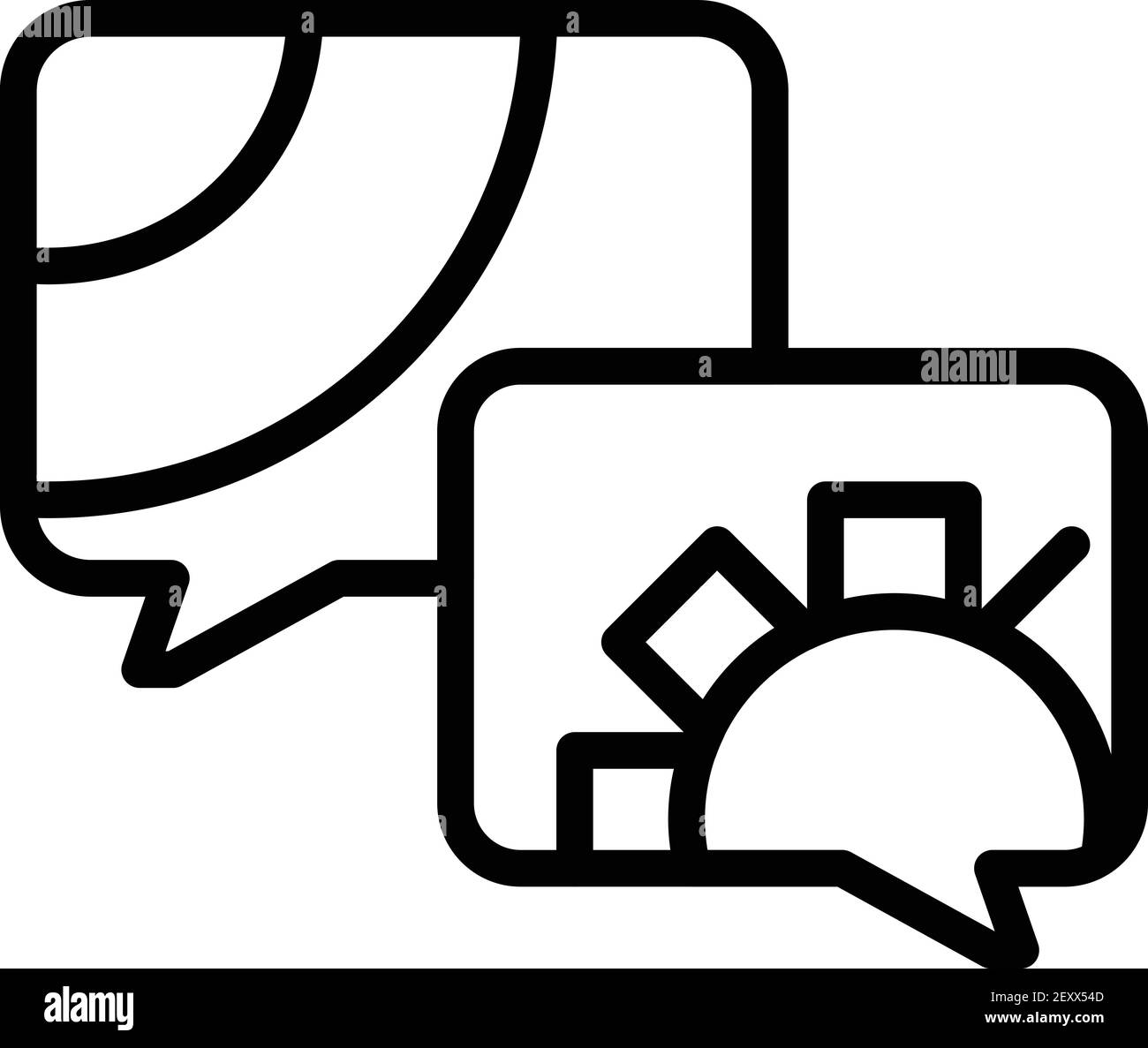 Support chat icon. Outline support chat vector icon for web design ...