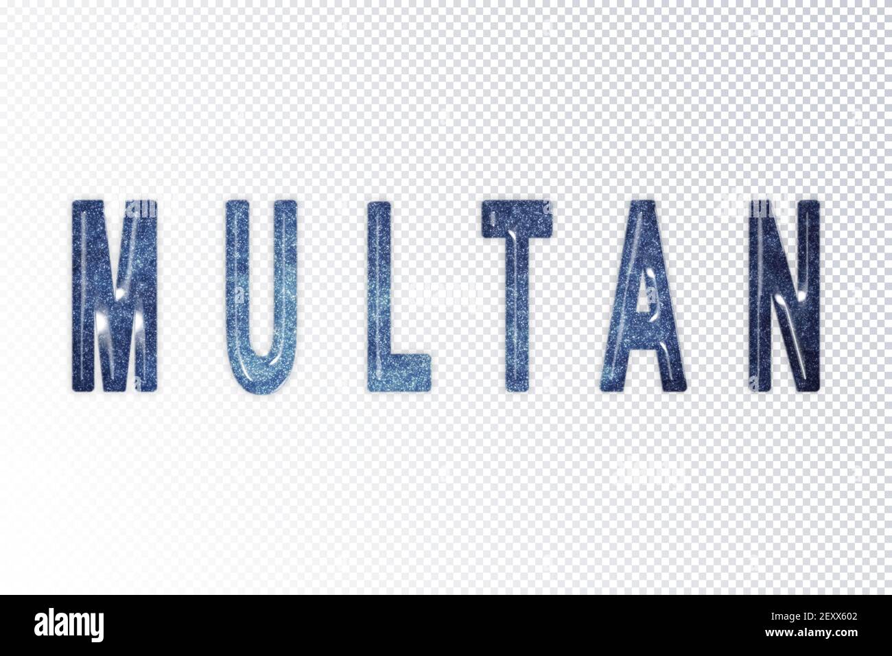Multan lettering, Multan milky way letters, transparent background ...