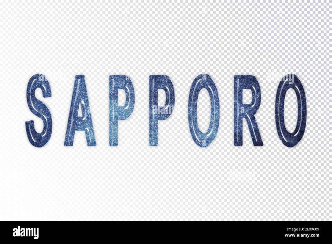 Sapporo lettering, Sapporo milky way letters, transparent background ...