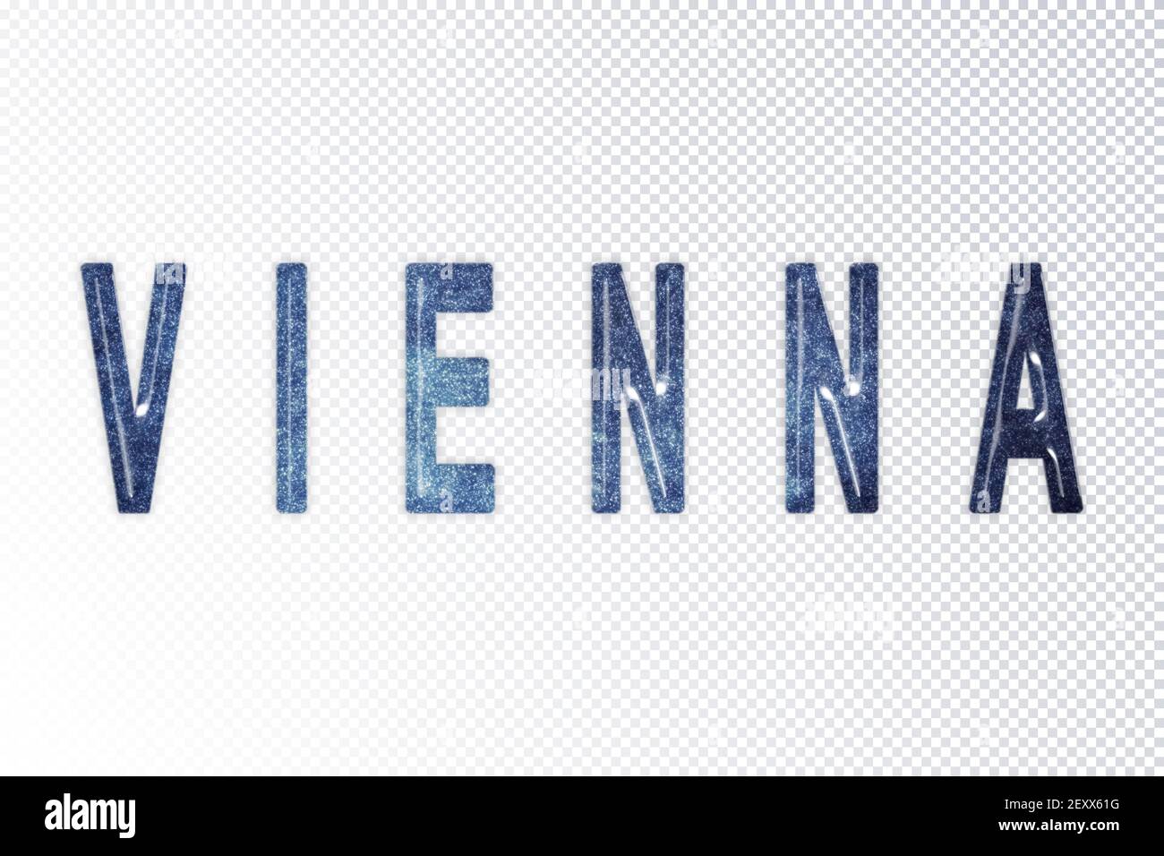 Vienna lettering, Vienna milky way letters, transparent background ...