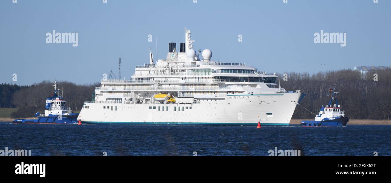 Stralsund, Germany. 05th Mar, 2021. The expedition cruise ship "Crystal ...