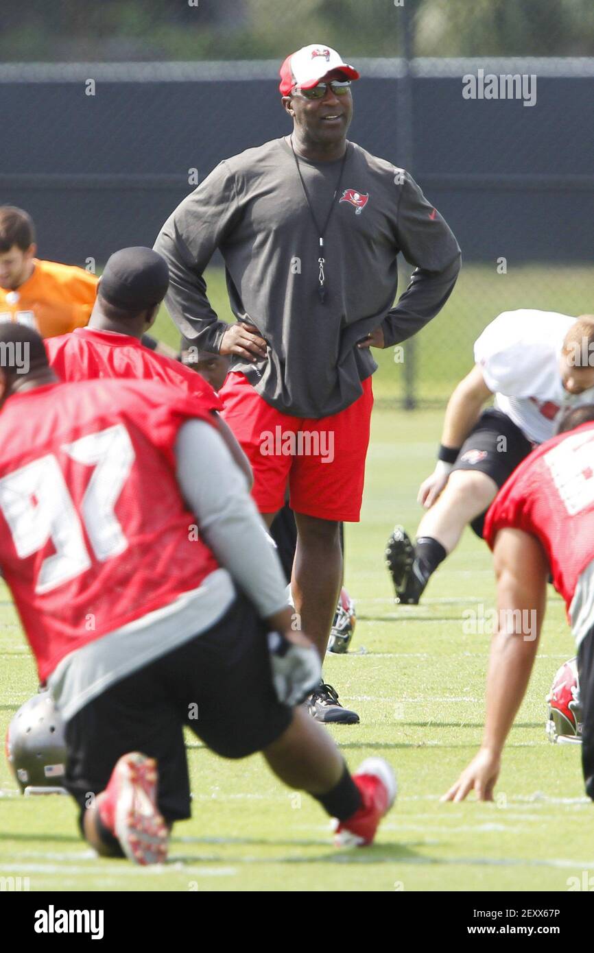 Tampa Bay Buccaneers head coach Lovie Smith during practice at One Buc ...