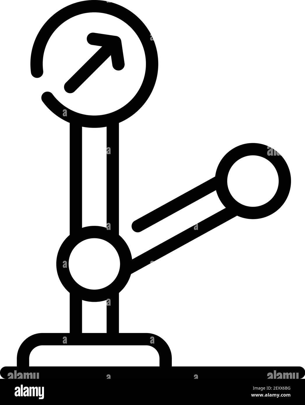 Railway indicator icon. Outline railway indicator vector icon for web ...