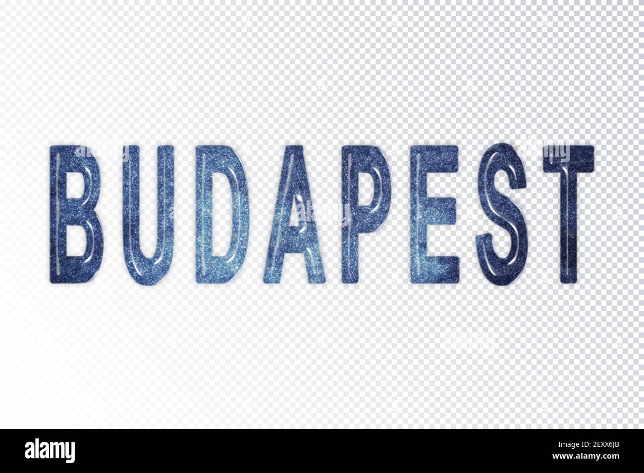 Budapest lettering, Budapest milky way letters, transparent background ...
