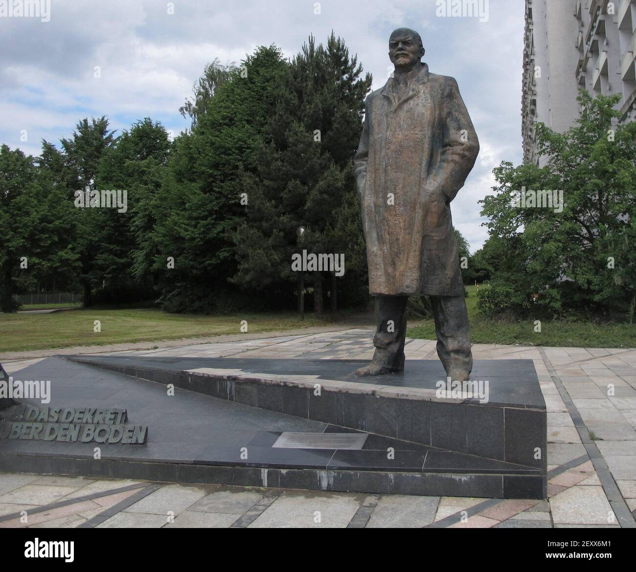 The Schwerin, Germany, Lenin statue, seen June 13, 2014, erected in ...