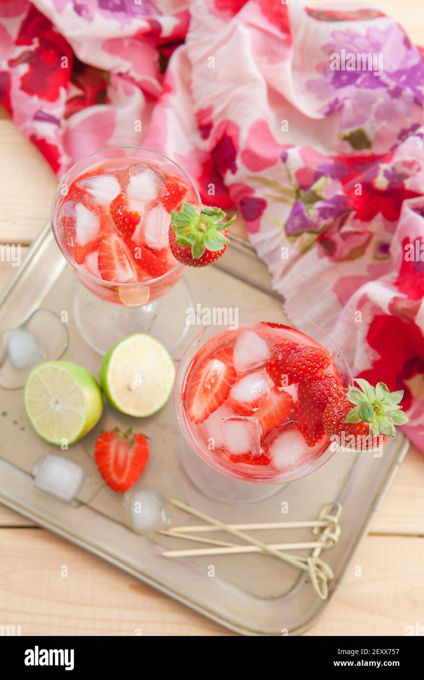 Pink strawberry punch hi-res stock photography and images - Alamy