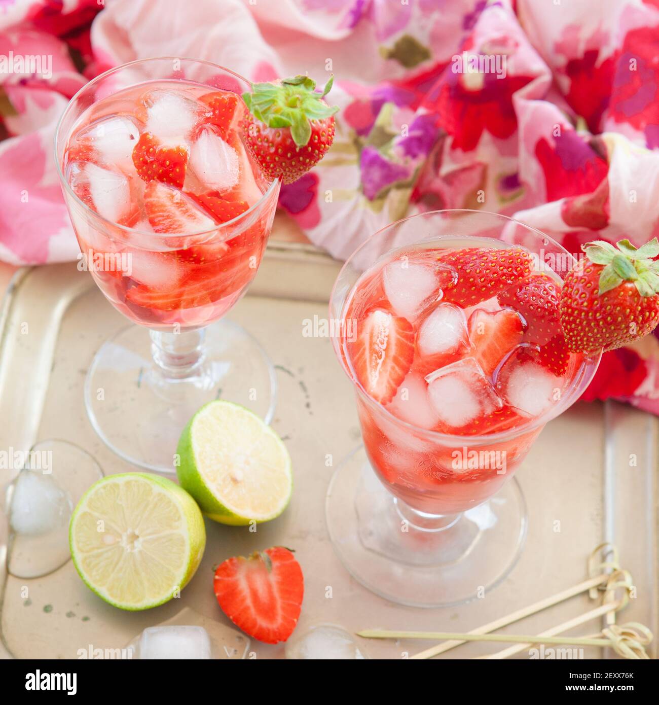 Pink strawberry punch hi-res stock photography and images - Alamy