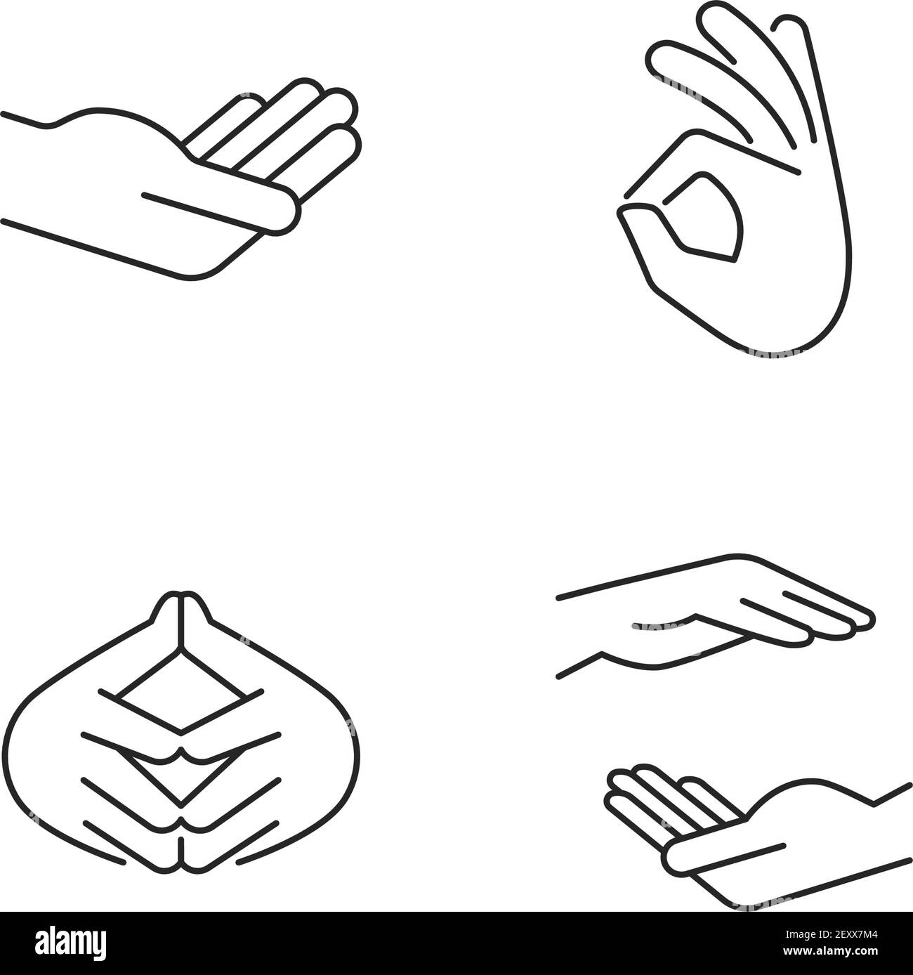 Hand gestures linear icons set Stock Vector Image & Art - Alamy Hand gestures linear icons set Stock Vector Image & Art - Alamy