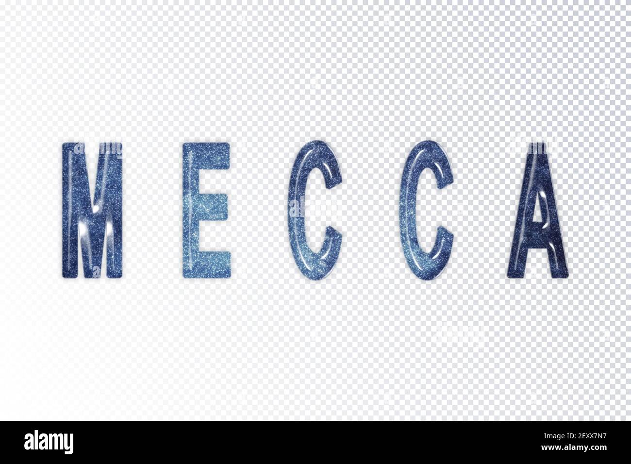 Mecca lettering, Mecca milky way letters, transparent background ...