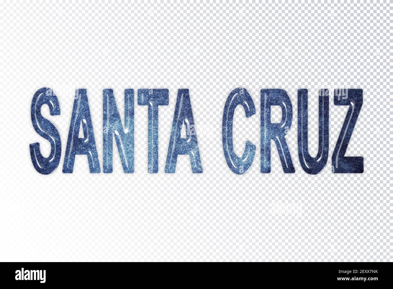 Santa Cruz lettering, Santa Cruz milky way letters, transparent ...