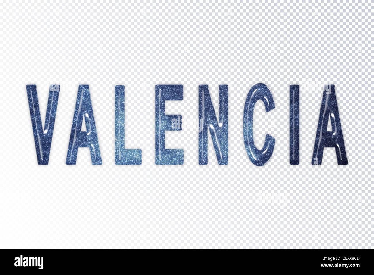 Valencia lettering, Valencia milky way letters, transparent background ...
