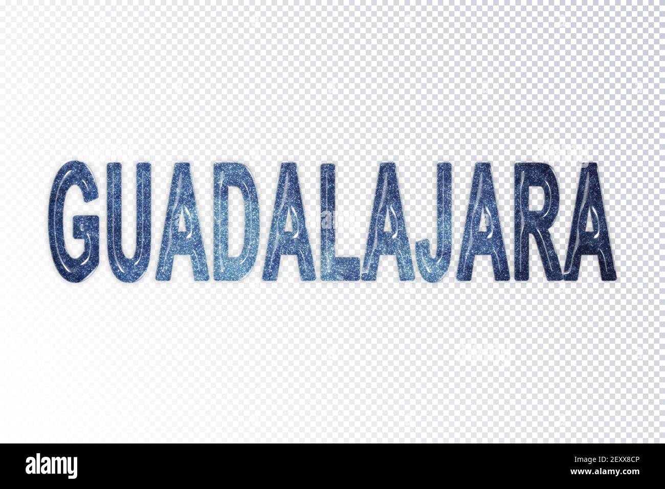 Guadalajara lettering, Guadalajara milky way letters, transparent ...