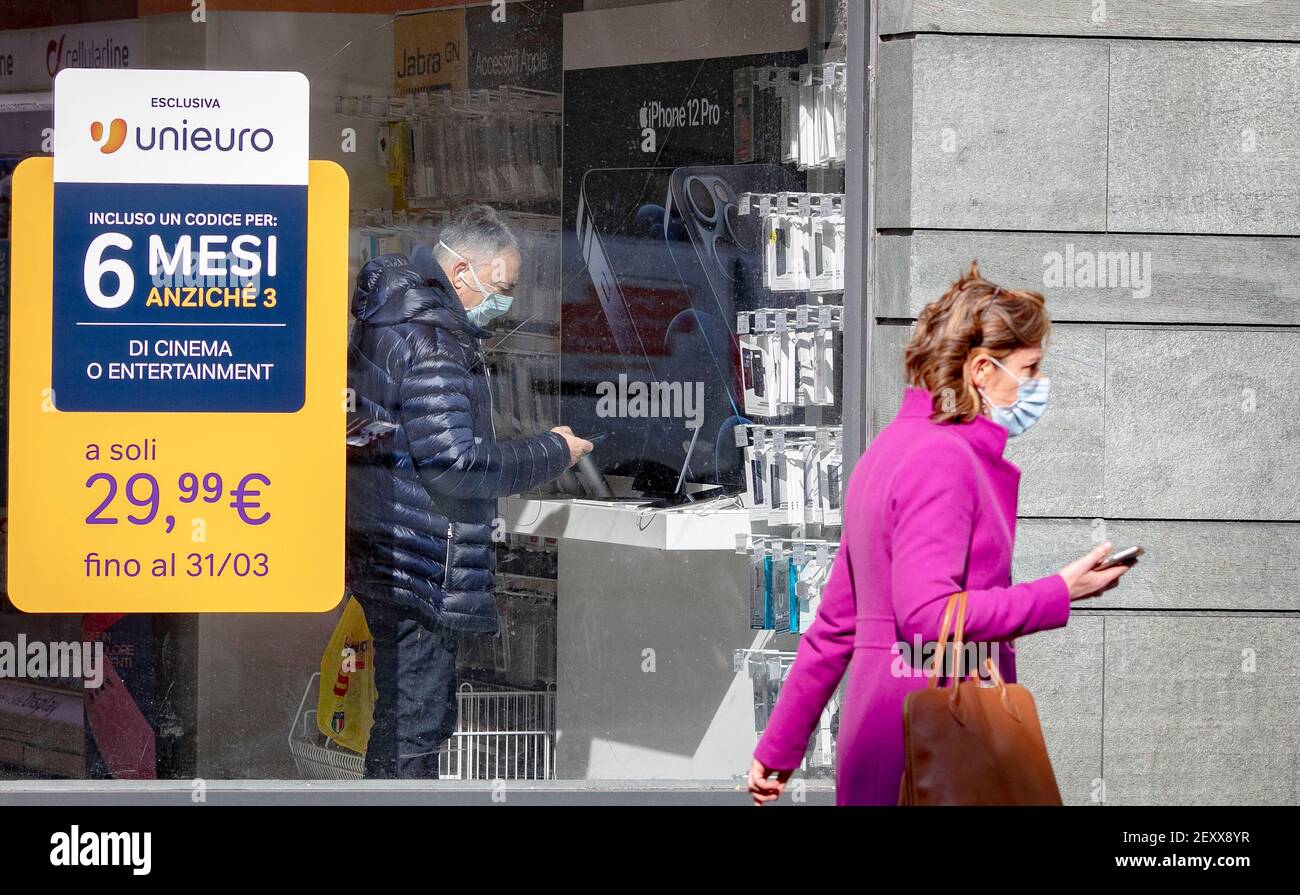 Bergamo, Italy. 05th Mar, 2021. Bergamo - The level of infections ...