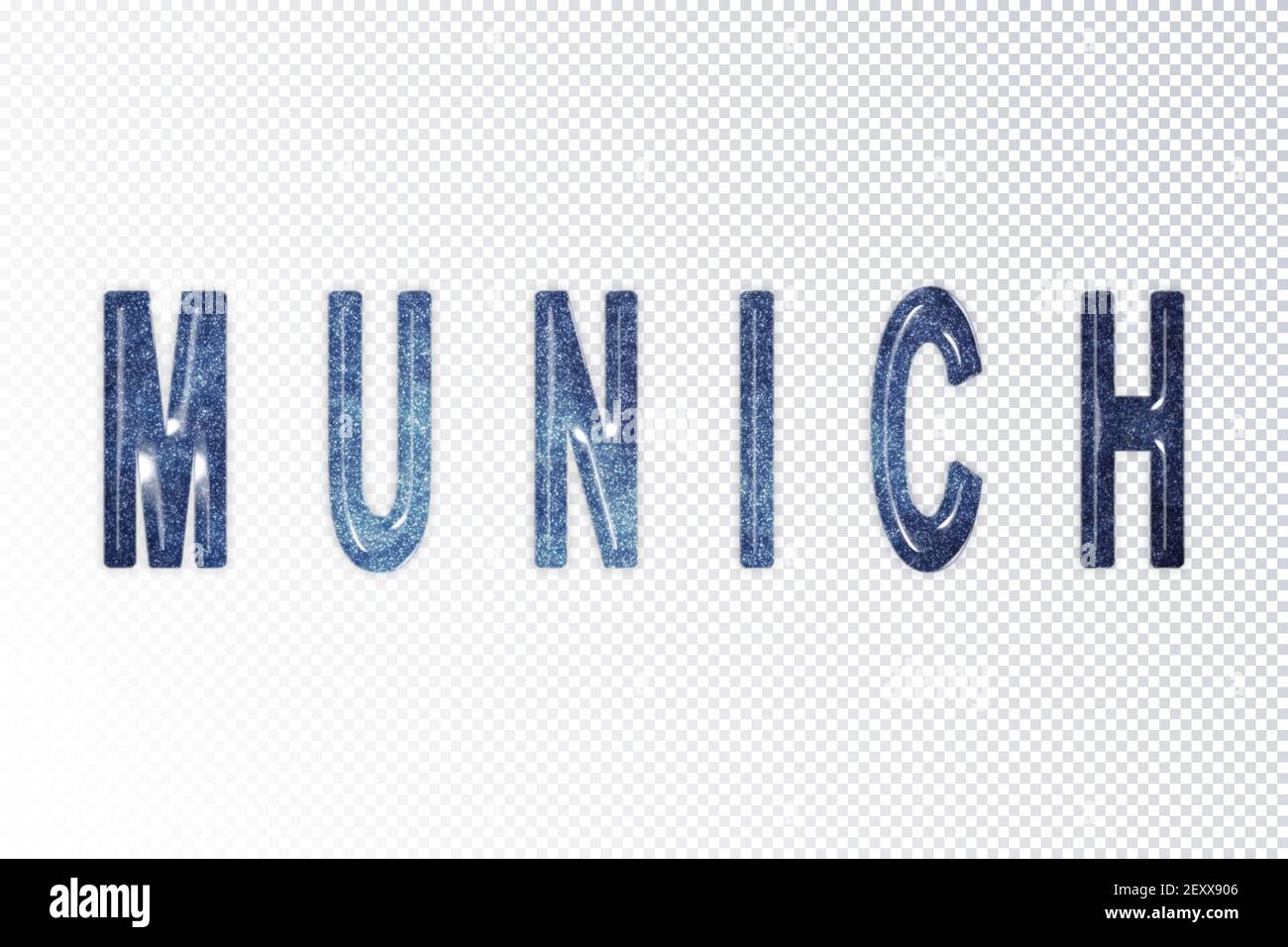 Munich lettering, Munich milky way letters, transparent background ...