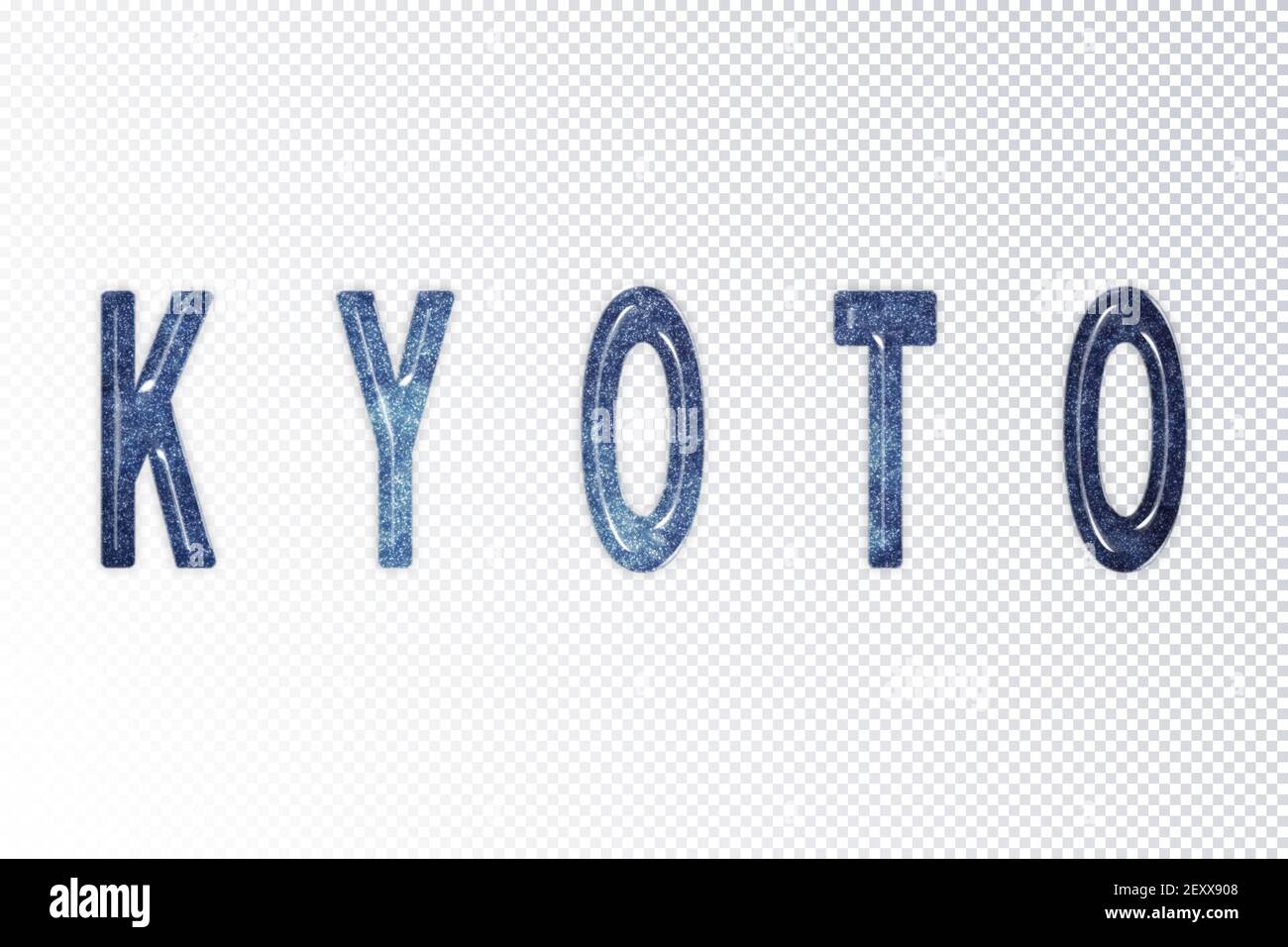 Kyoto lettering, Kyoto milky way letters, transparent background ...