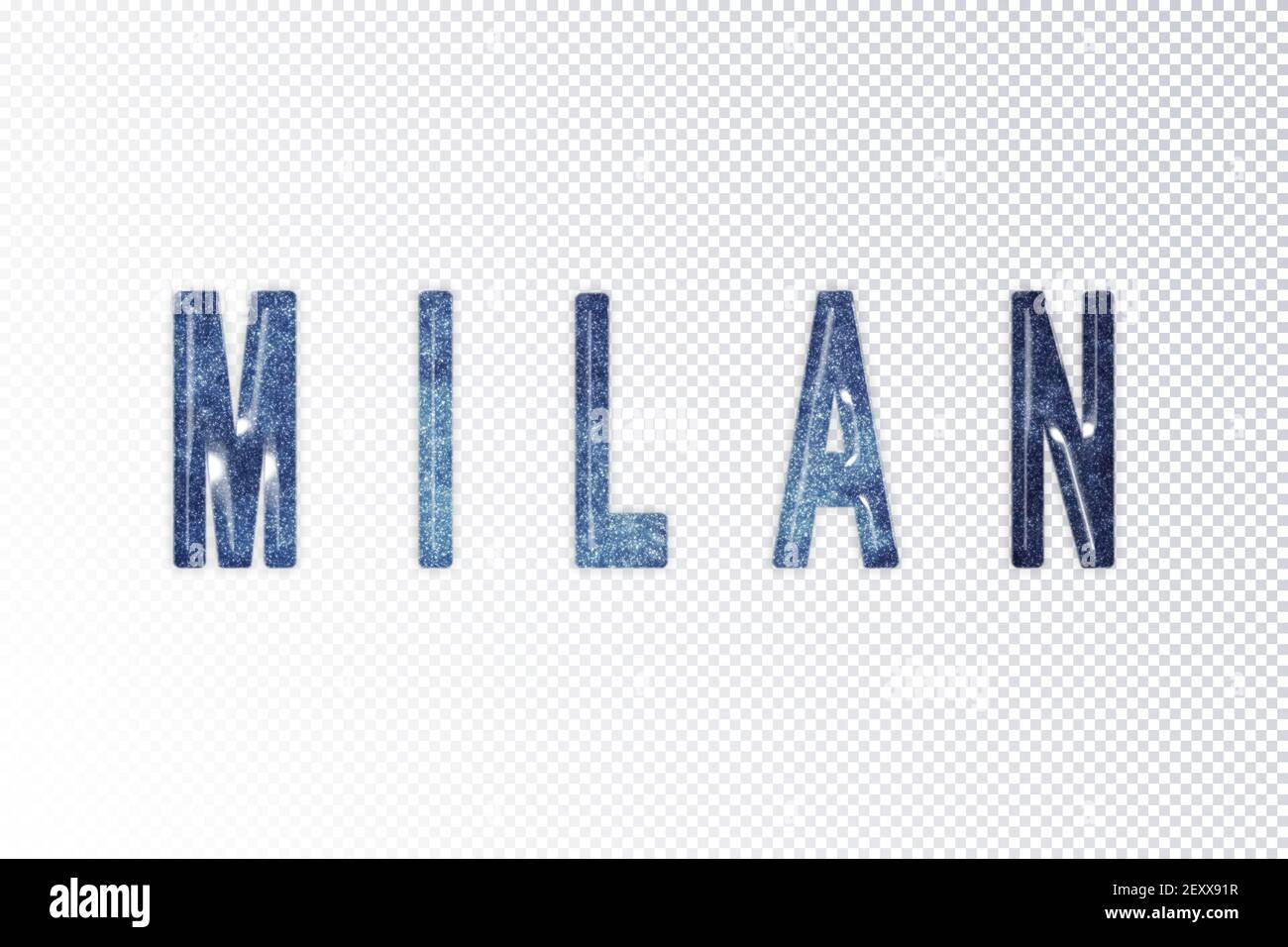 Milan lettering, Milan milky way letters, transparent background ...