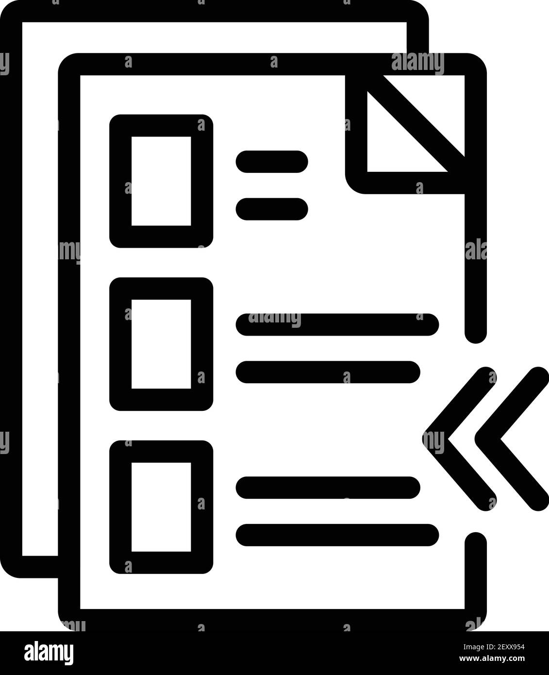 Digital form icon. Outline digital form vector icon for web design ...