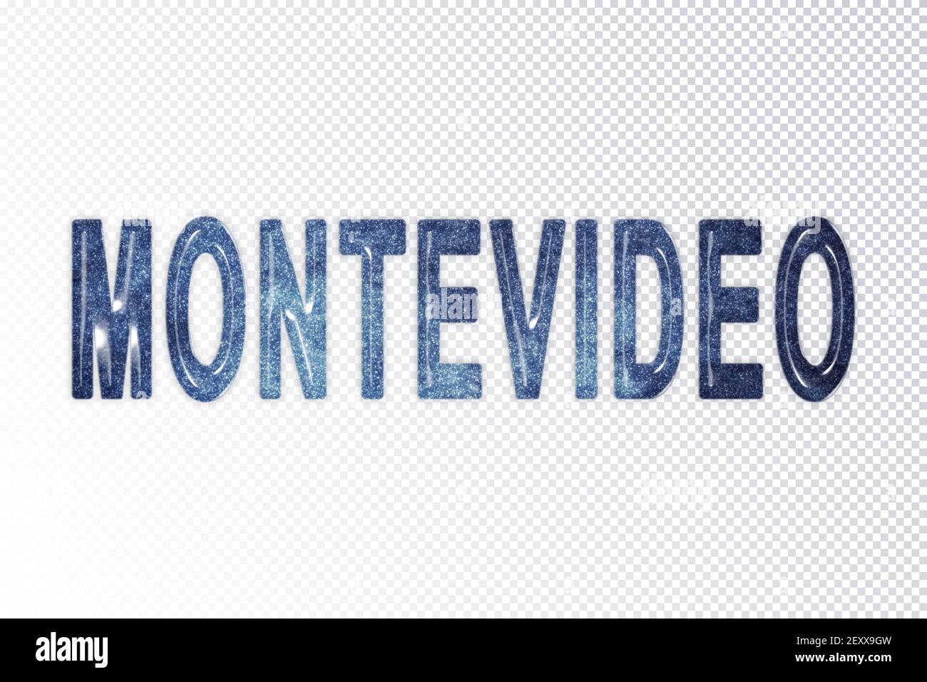 Montevideo lettering, Montevideo milky way letters, transparent ...
