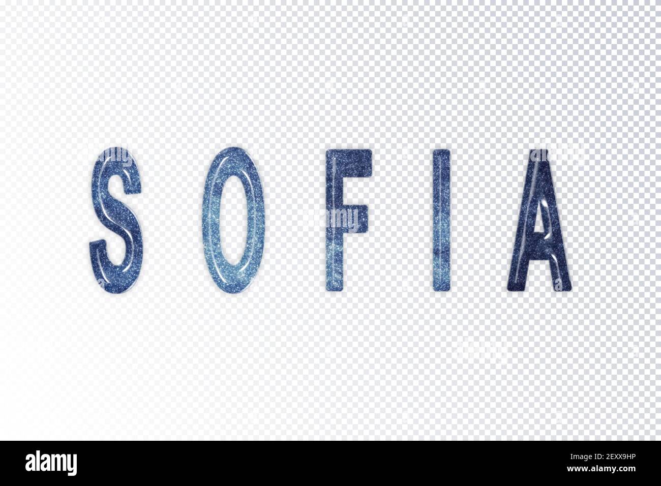 Sofia lettering, Sofia milky way letters, transparent background ...