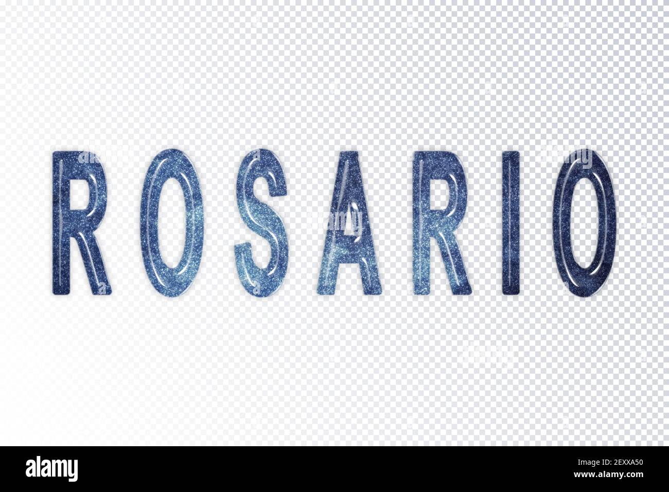 Rosario lettering, Rosario milky way letters, transparent background ...