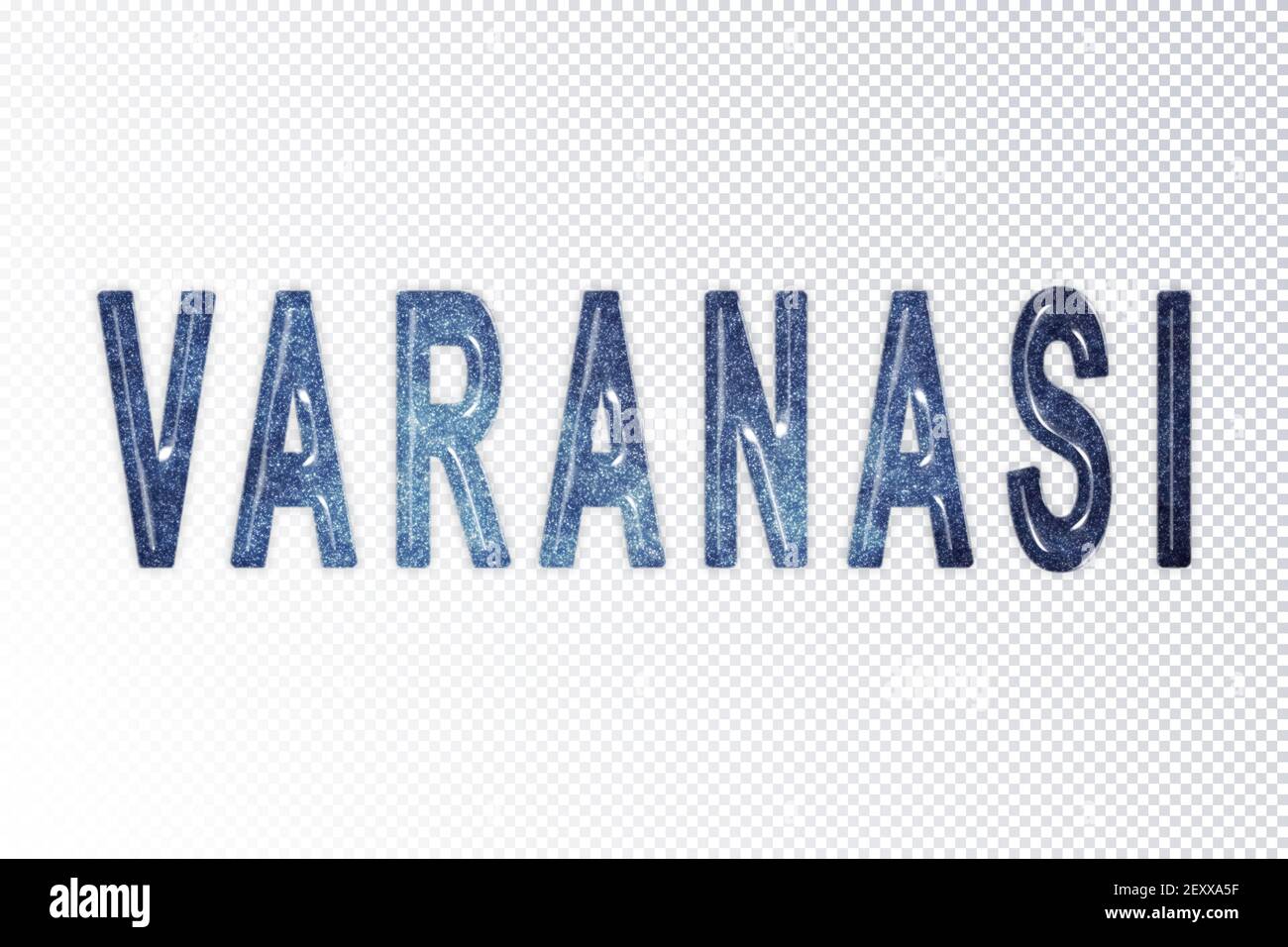 Varanasi lettering, Varanasi milky way letters, transparent background ...