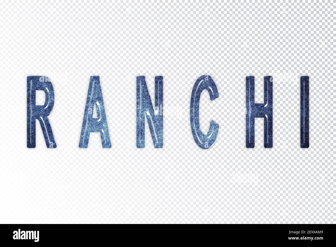 Ranchi lettering, Ranchi milky way letters, transparent background ...