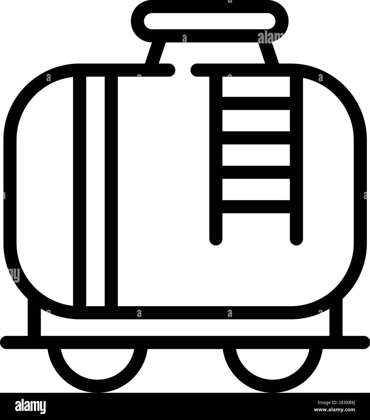 Oil train icon. Outline oil train vector icon for web design isolated ...