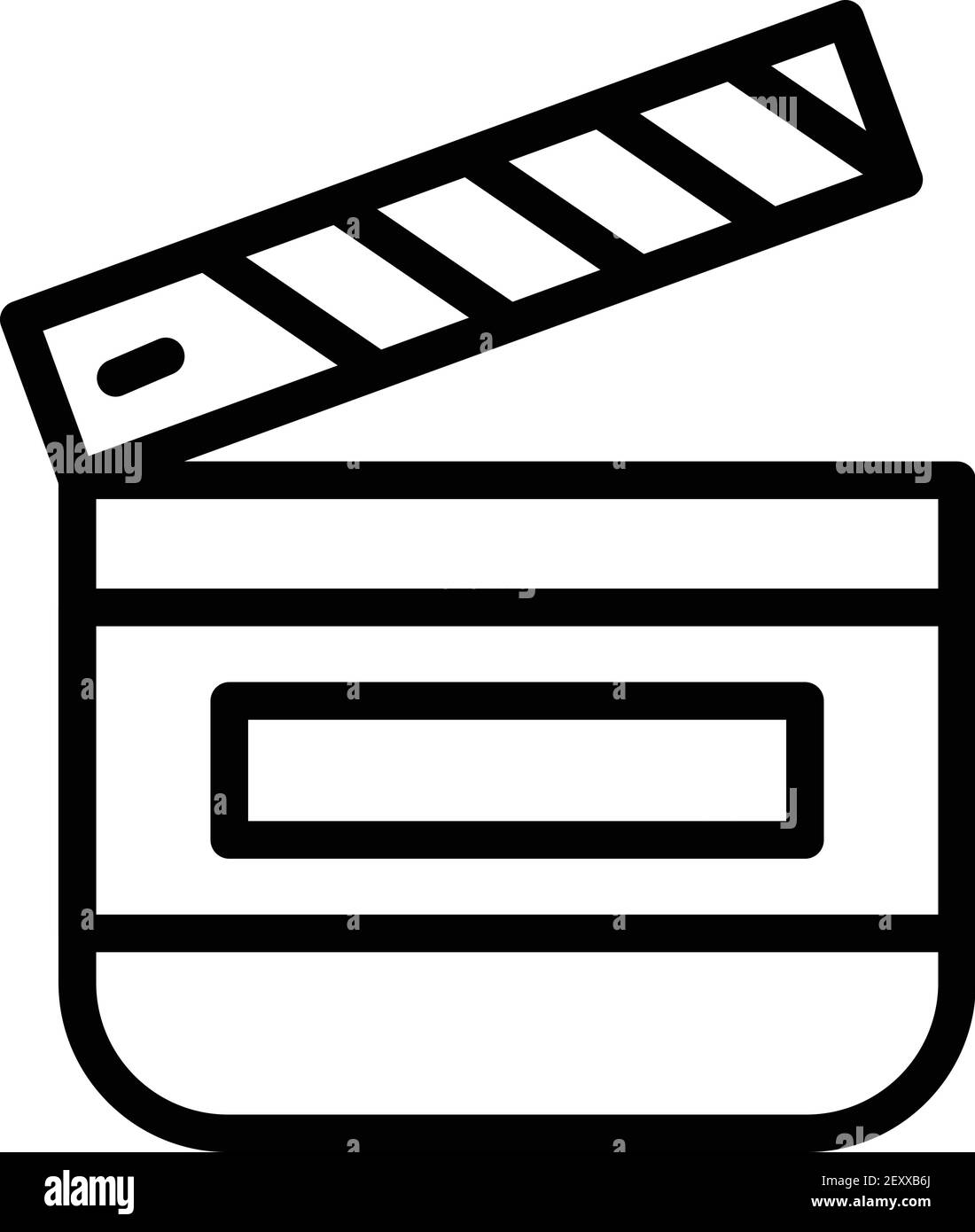 Clapperboard icon. Outline clapperboard vector icon for web design ...