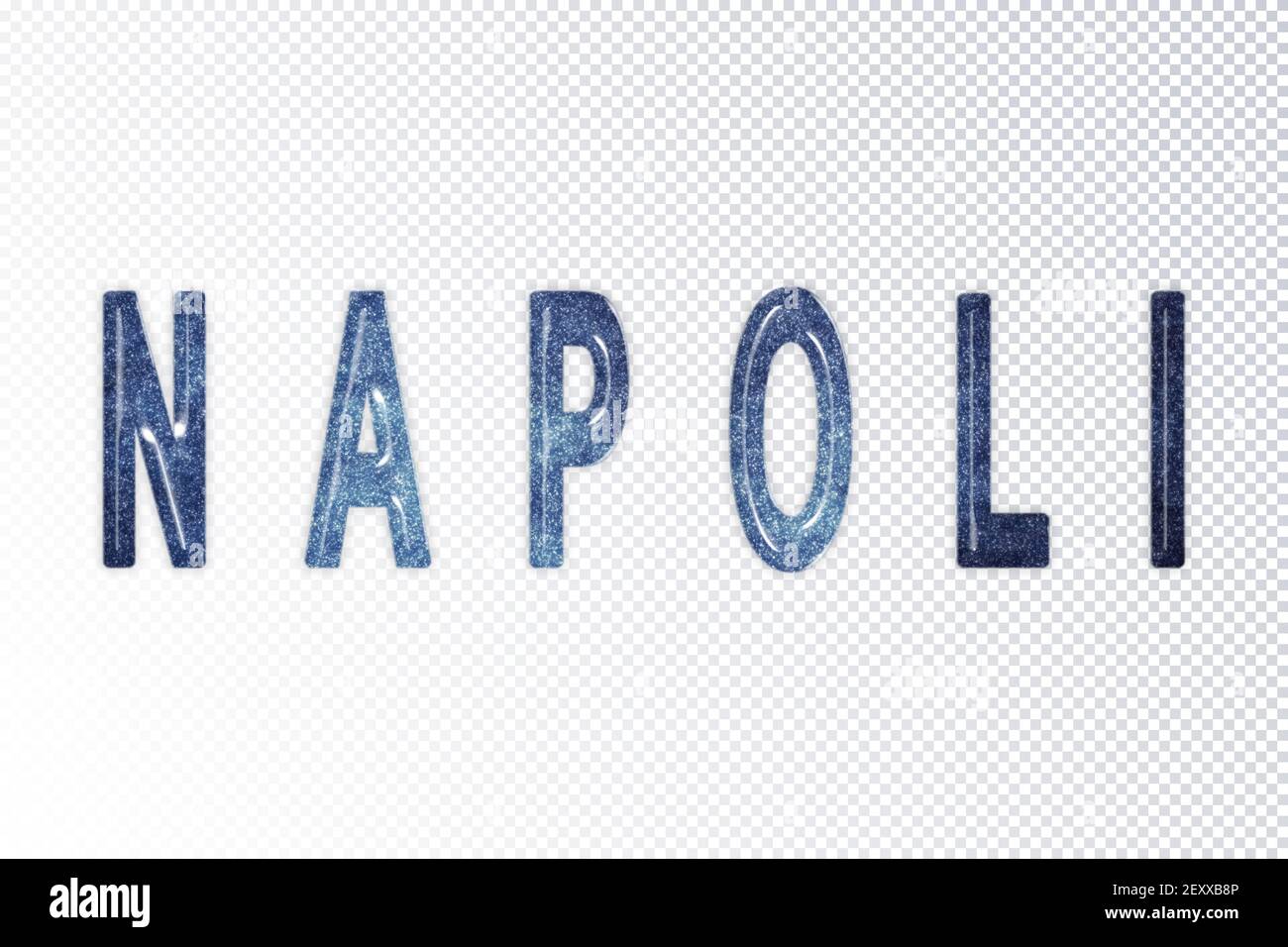 Napoli lettering, Napoli milky way letters, transparent background ...