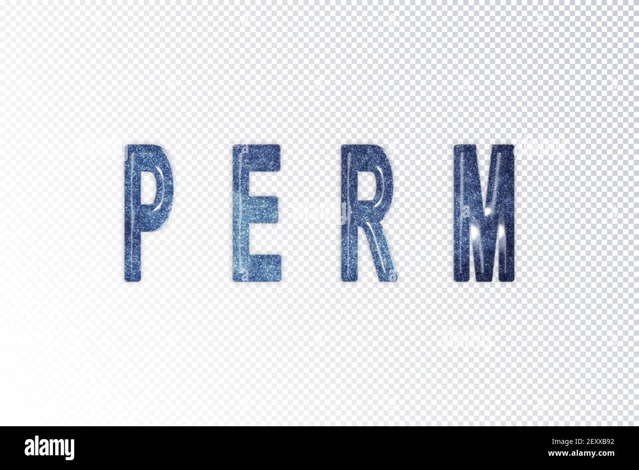 Perm lettering, Perm milky way letters, transparent background ...