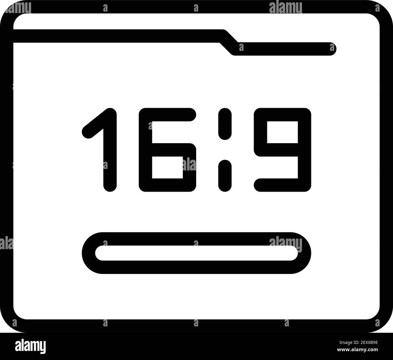 Video timer edit icon. Outline video timer edit vector icon for web ...