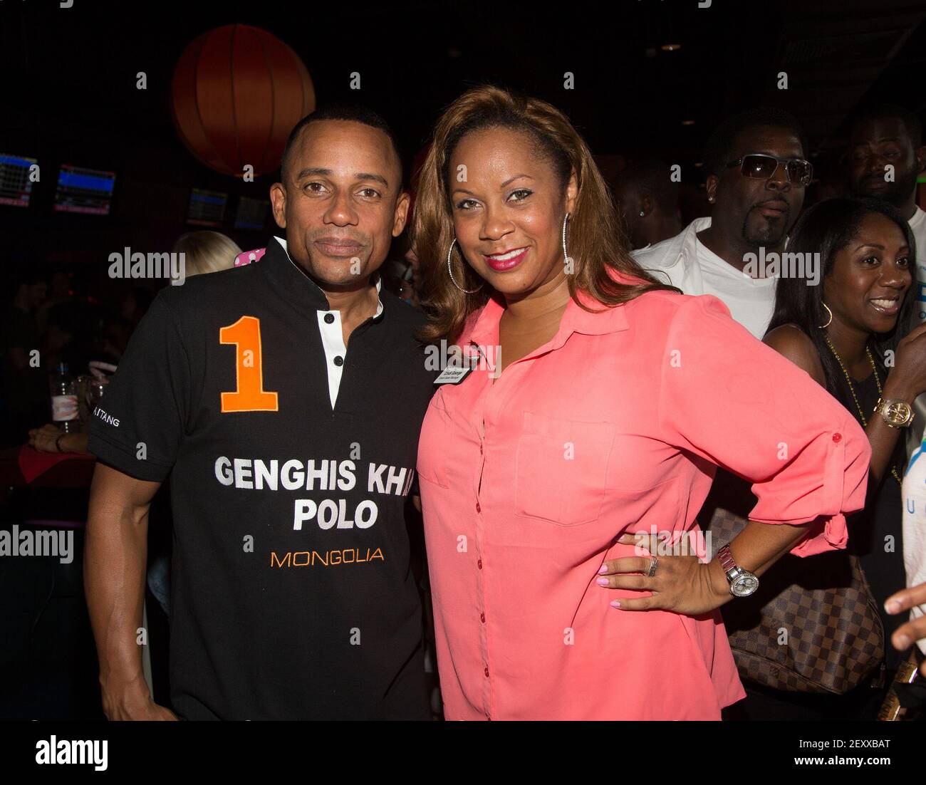Hill Harper and Cindi George attend the DJ Irie Lucky Strike Celeberity ...