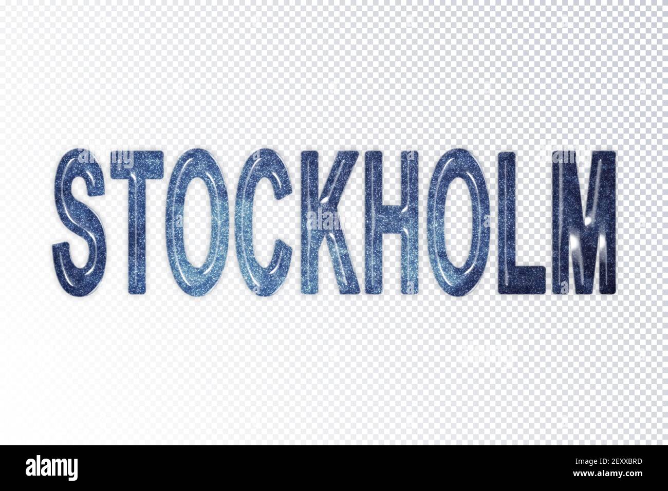 Stockholm lettering, Stockholm milky way letters, transparent ...