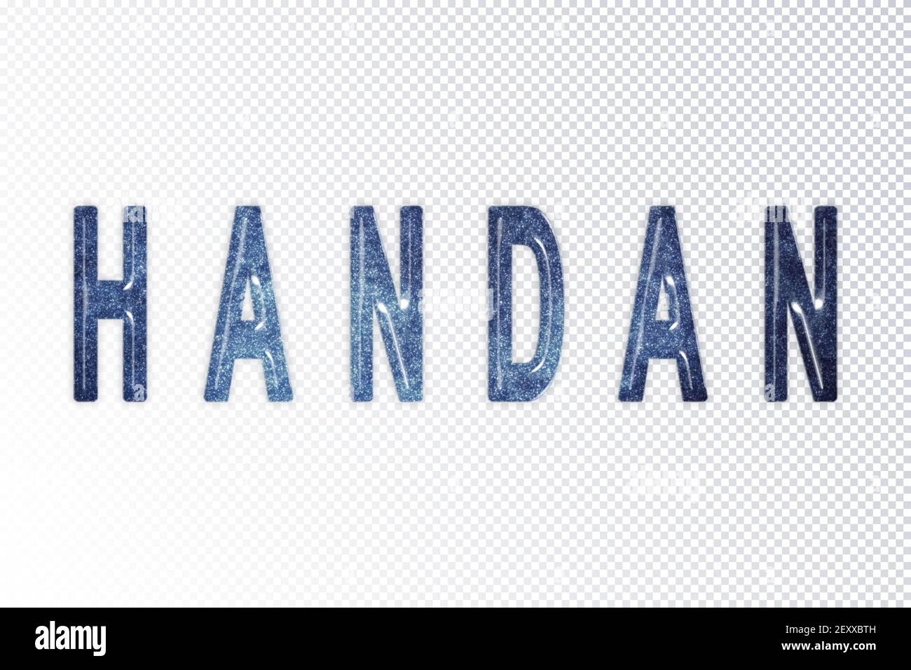 Handan lettering, Handan milky way letters, transparent background ...